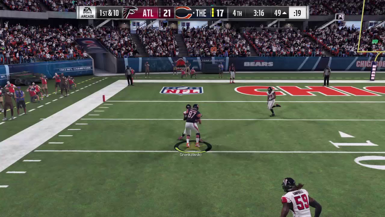Madden NFL 18 Hit Stick Gronkowski TD - YouTube