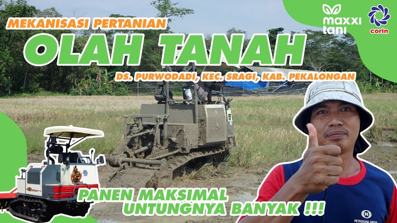 MAXXI TANI || Olah Tanah Keren dengan MAXXI BIMO ROTA #combineharvester ...