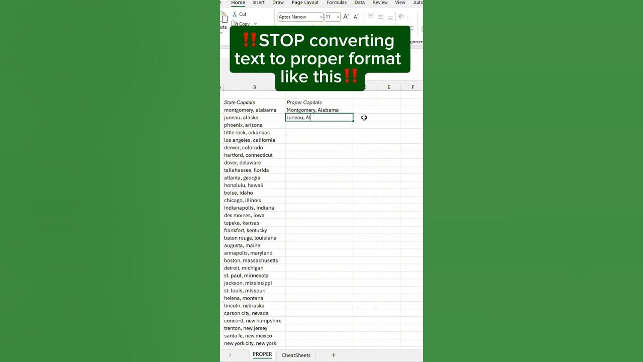 Text To Proper Format Excelworld Excelshortcuts Excel Exceltips Exceltech Exceltricks