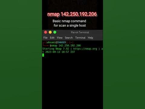 Basic Nmap Scanning | IHA089 #nmap #linux #cybersecurity #hacking - YouTube