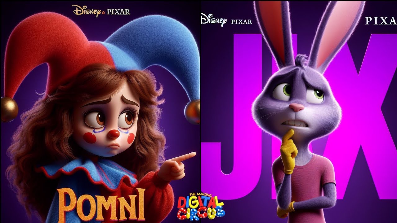 The Amazing Digital Circus In AI Disney Pixar Movie Poster - YouTube