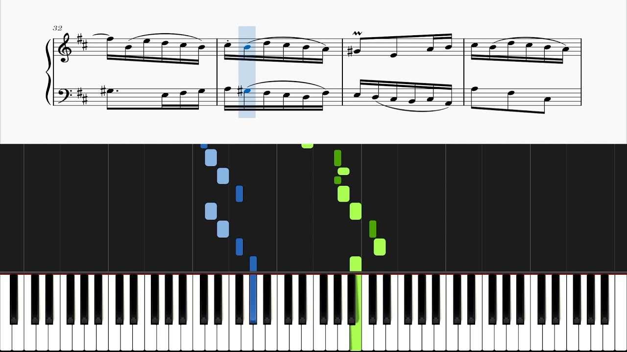 Bach - Invention No. 3, BWV 774 (Piano Tutorial) - YouTube