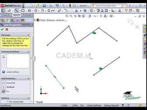 Solidwork The sketcher-Line - YouTube