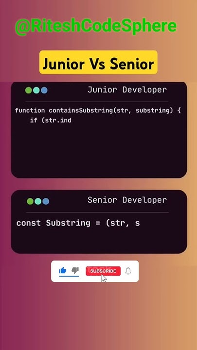 Junior Vs Senior Developer #programming #html #javascript # ... Junior Vs Senior Developer #programming #html #javascript # ...