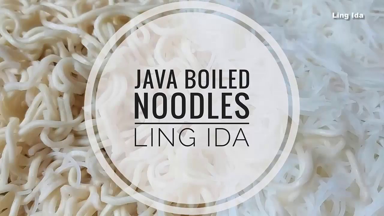 Recipe Java Boiled Noodles || Ling Ida - YouTube