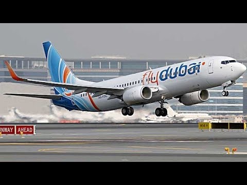 Fly Dubai take off from Dubai International Airport #flydubai - YouTube