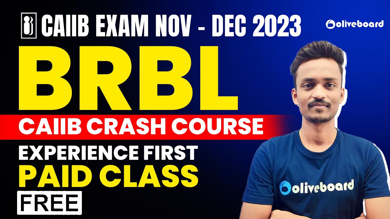 CAIIB Exam Nov-Dec 2023 | CAIIB Crash Course | Experience First Paid ...