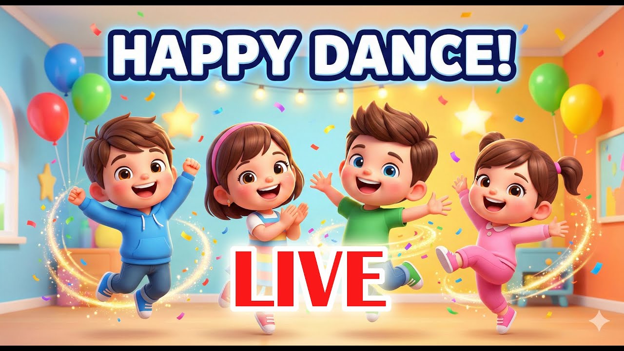 🔴 LIVE Dance With Me! 🎉 | Happy Kids Dance Song | Kids Fun & Dance ...