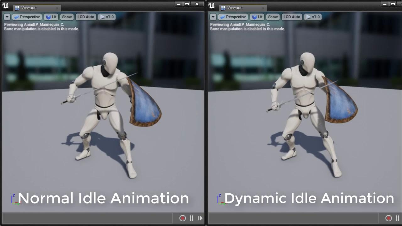 Unreal Engine 4 - Dynamic Idle Animation - YouTube