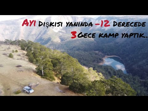 Ayı dışkısı yanında 3 gecelik kamp  / Davlumbaz Yaylası kampımız / - 12 derecede kış kampı
