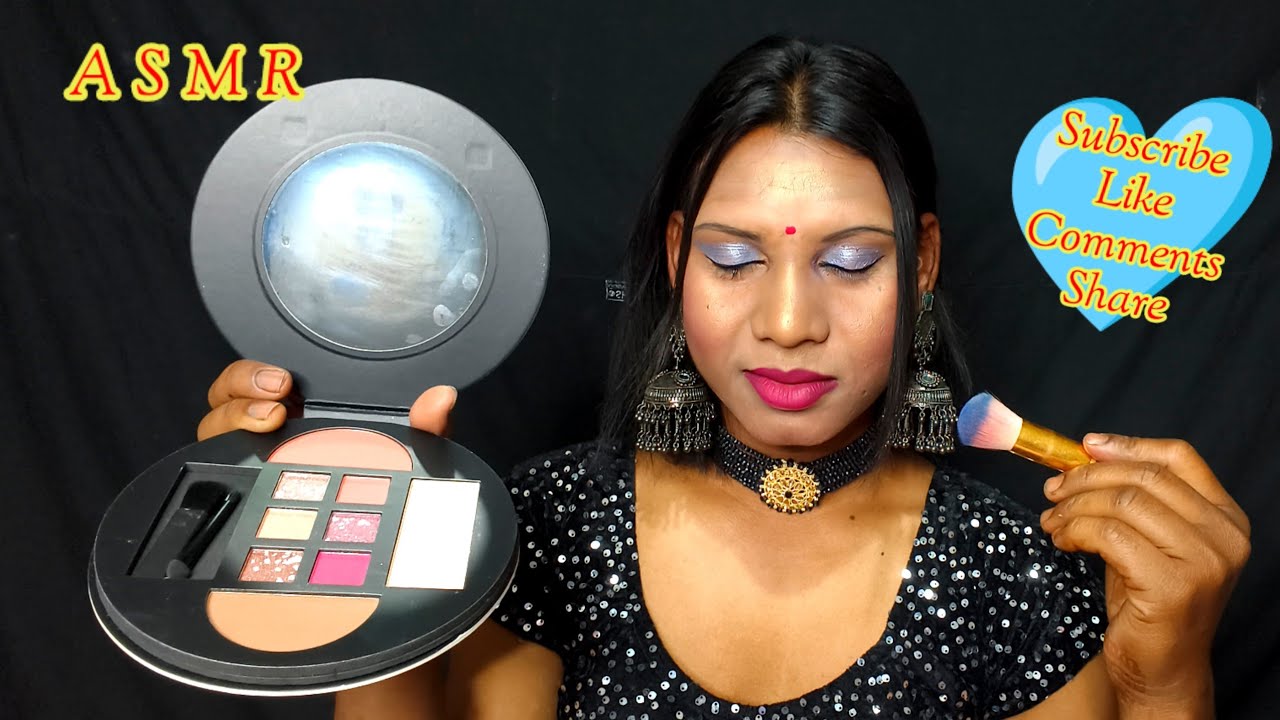 ASMR- Doing My Face Indian Party Makeup (Makeup Tutorials ) @ASMRNINJA079 🩵 - YouTube