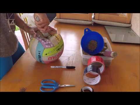 DIY medicine ball, Pelota medicinal casera - YouTube
