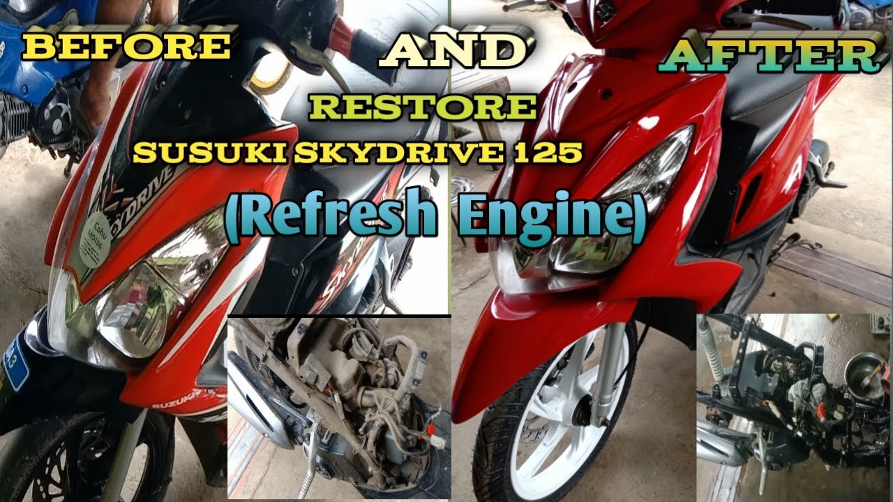 Restore susuki skydrive 125 (Refresh Engine, new color flerings and CVT ...