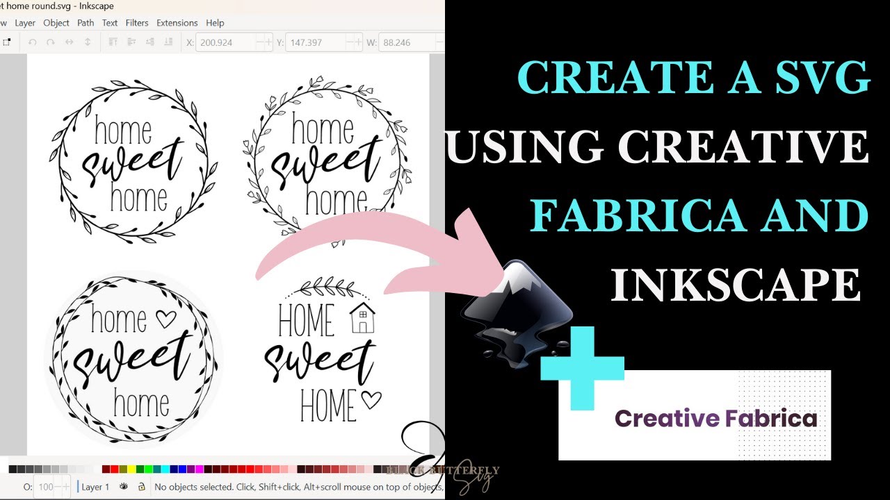 How To Make A Simple Svg In Inkscape Using Creative Fabrica - YouTube