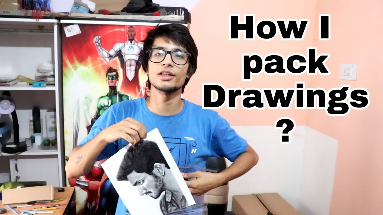 How I pack my Drawings?😃 vlog - YouTube
