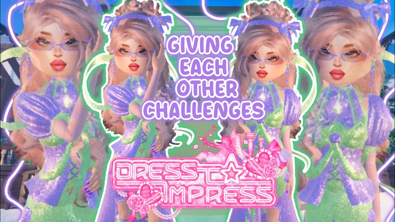 Giving each other CHALLENGES in Dress to Impress | Dti Challenges ...