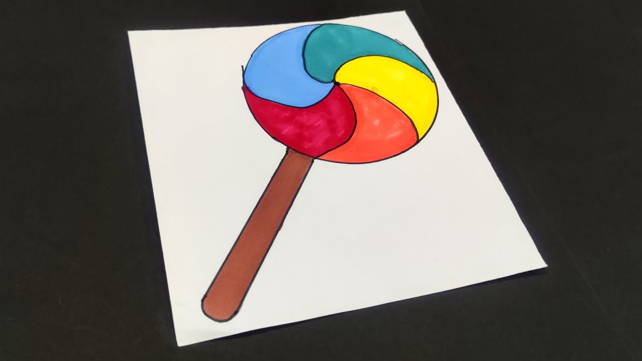 How To Draw A Lollipop - YouTube