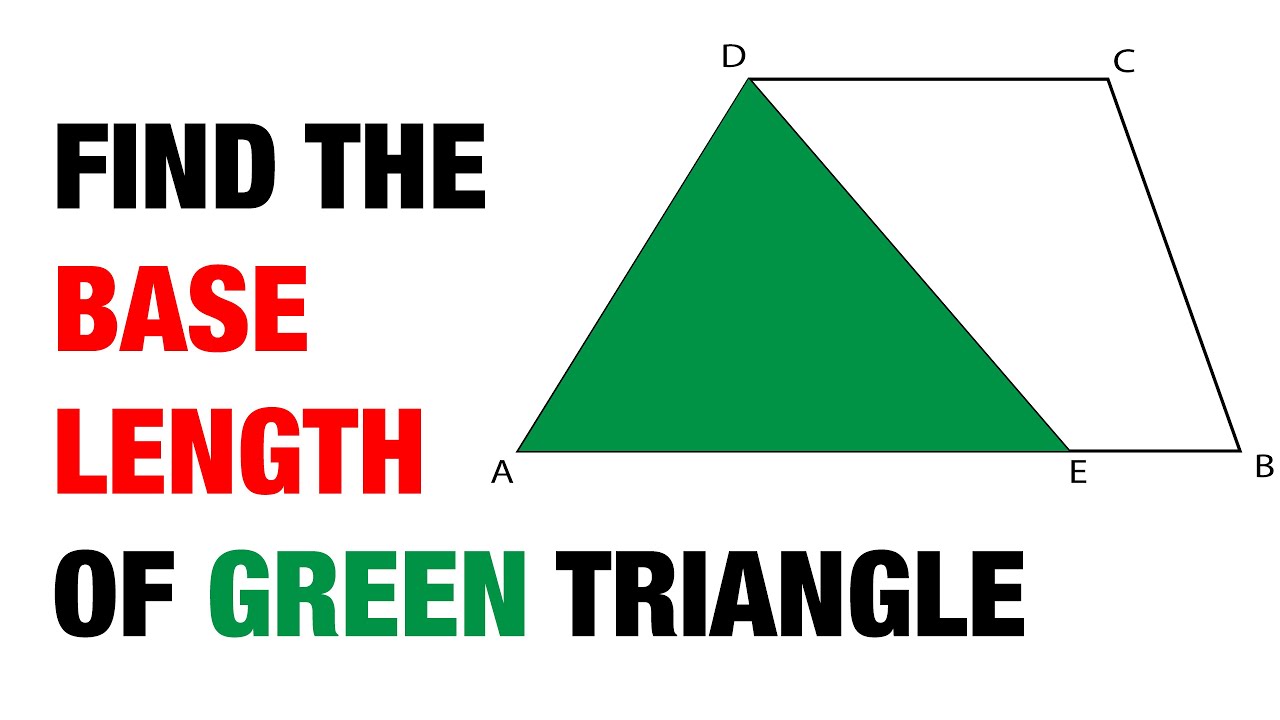 Find base length of triangle | Triangle Trapezoid Area | Equations ...