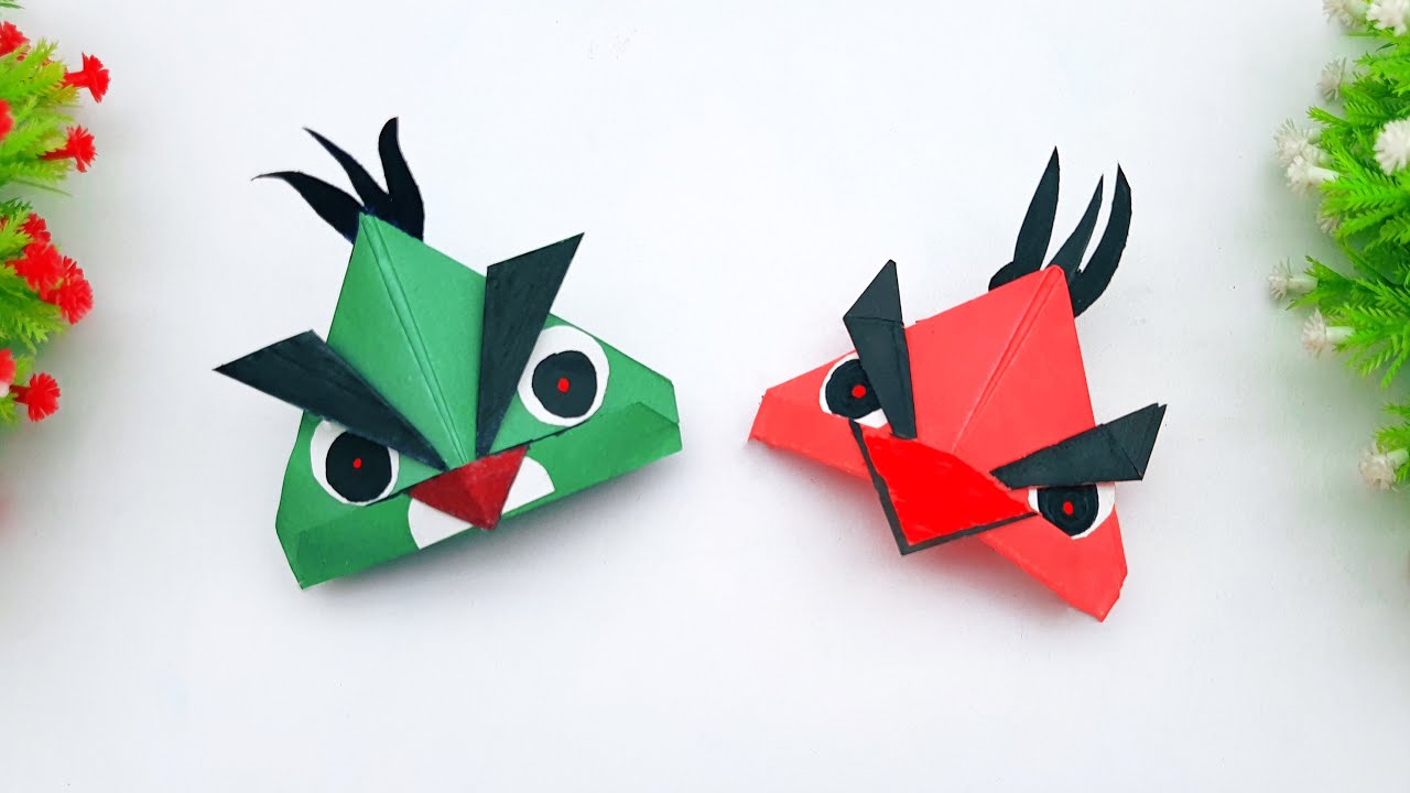 How To Make A Paper Angry Bird - Origami Paper Toy - YouTube