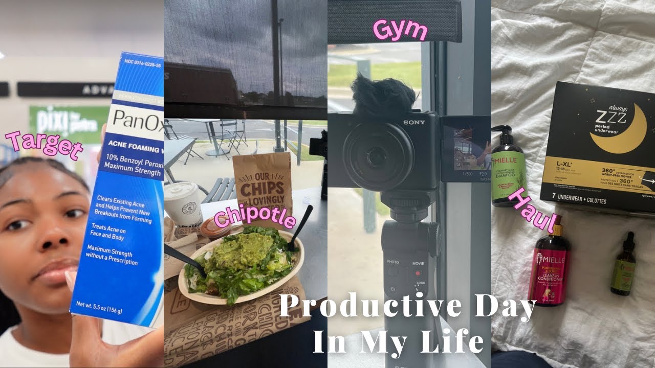 VLOG: Productive Day In My Life ♾️ |GYM,CHIPOTLE,TARGET,SCHOOLWORK ...