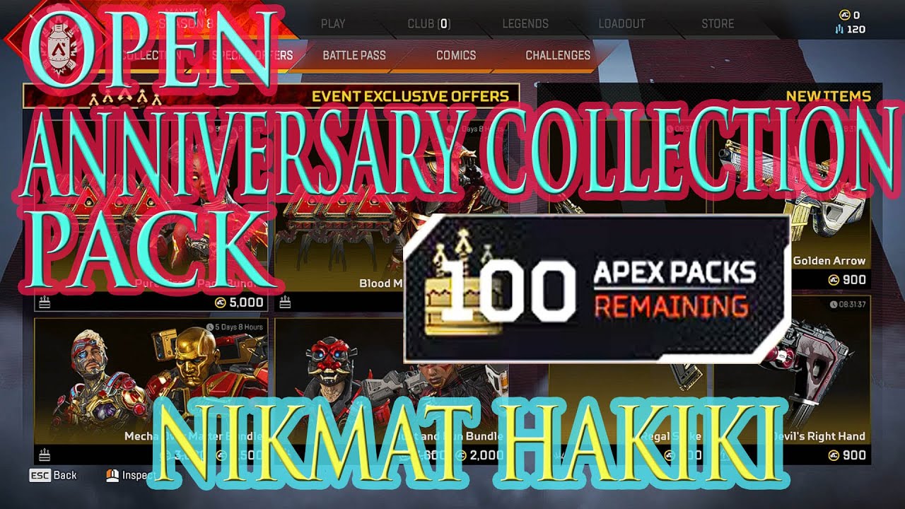 OPEN 100 APEX PACK FREE | Anniversary Collection EVENT - APEX LEGENDS ...