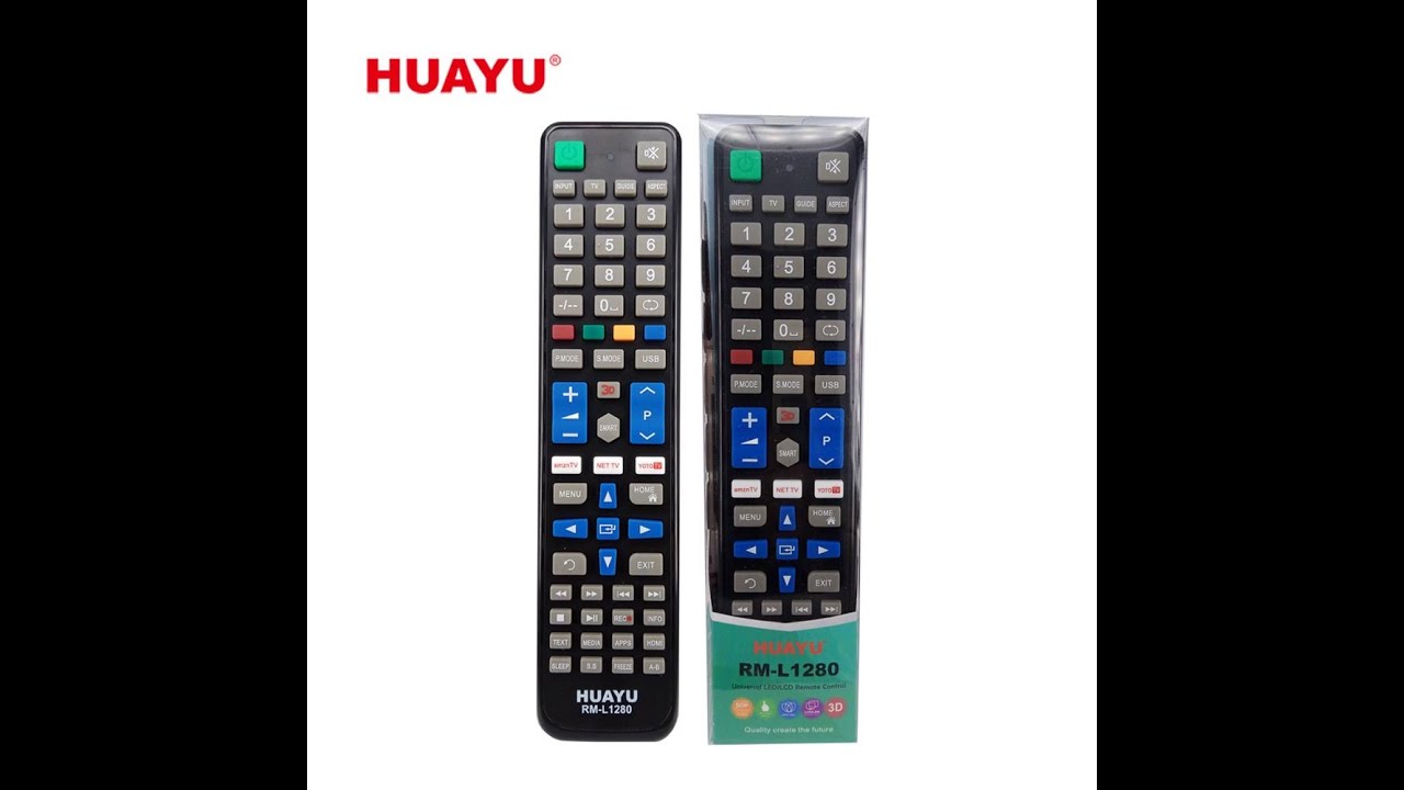 HUAYU RM L1280 UNIVERSAL LCD LED TV REMOTE CONTROL - YouTube