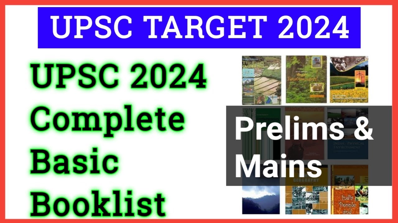 UPSC 2024 Complete Basic Booklist Details English and Tamil • Complete ...