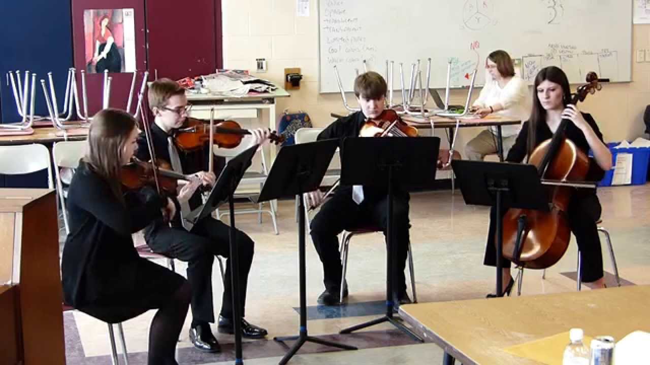 Flushing String Quartet at Imlay City Solo & Ensemble 2015 - YouTube