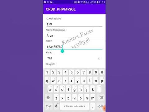 CRUD Database MySQL dengan PHP Pada APK Android - YouTube