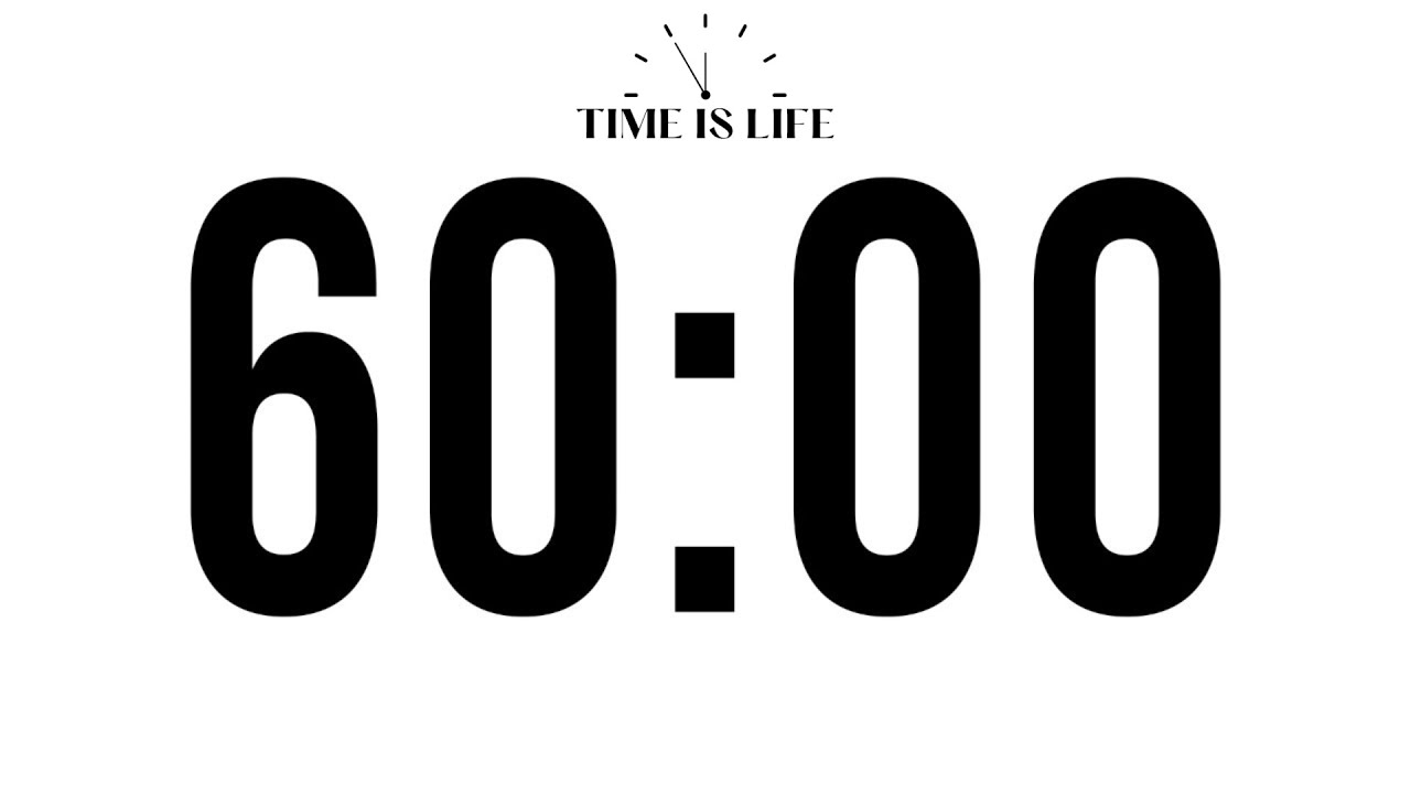 1 Hour Timer 60min Time Clock Alarm Minimal Theme 🔳 Youtube
