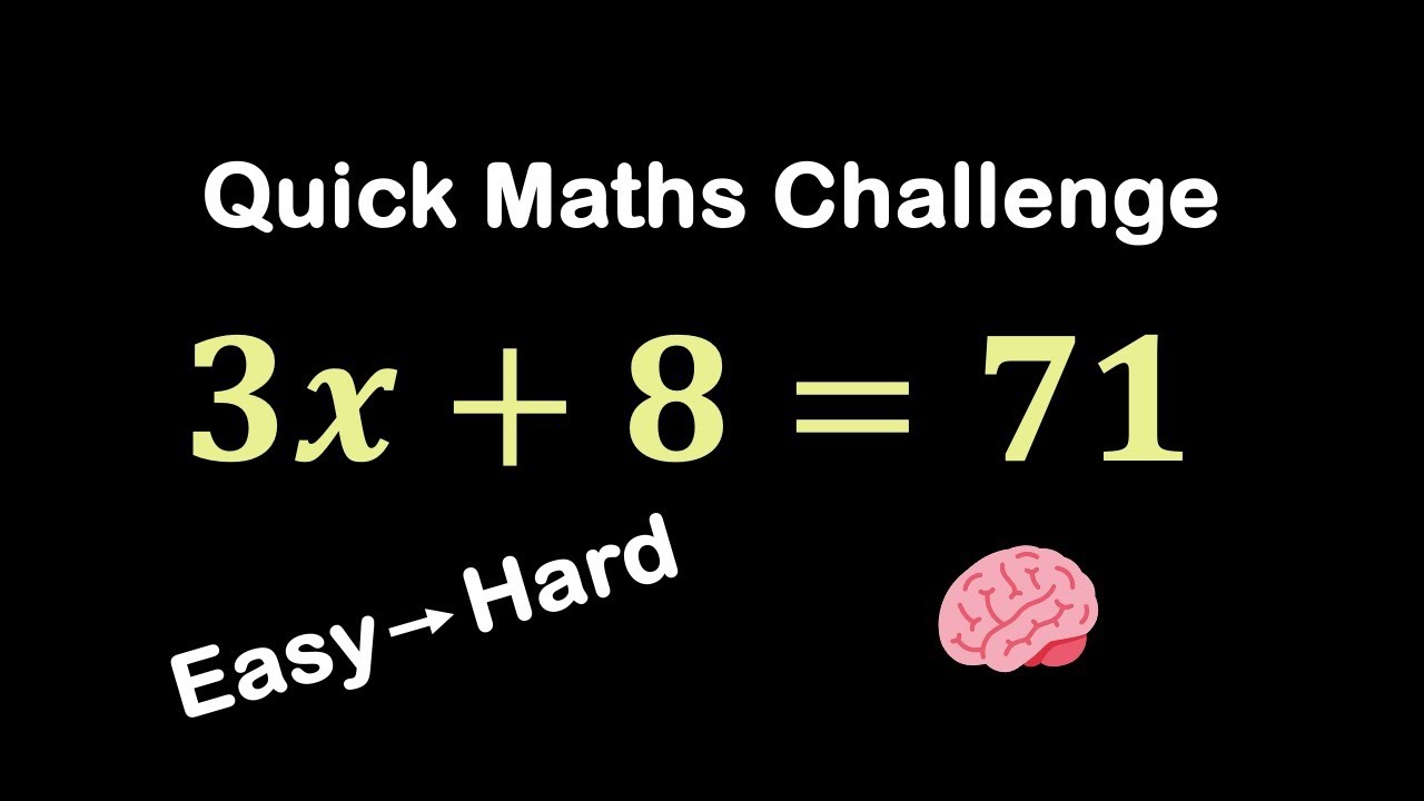 Comment your score below! - Quick Maths Challenge 73 - YouTube