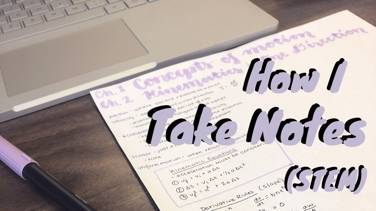 HOW I TAKE NOTES AS A STEM MAJOR | Advice for notetaking - YouTube