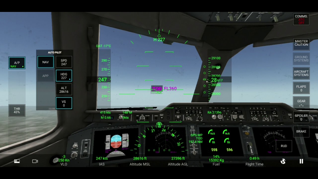 RFS (Real Flight Simulator) crash cockpit view. - YouTube
