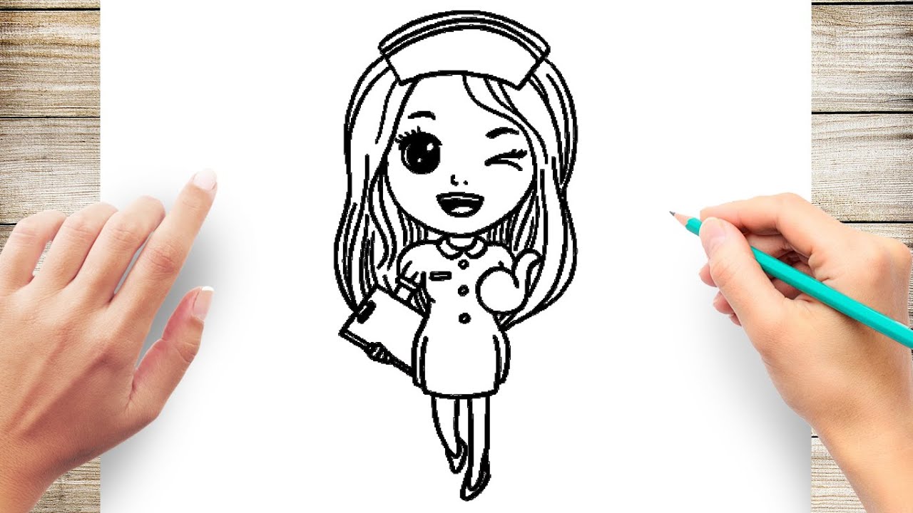 How To Draw Chibi Nurse Step by Step - YouTube
