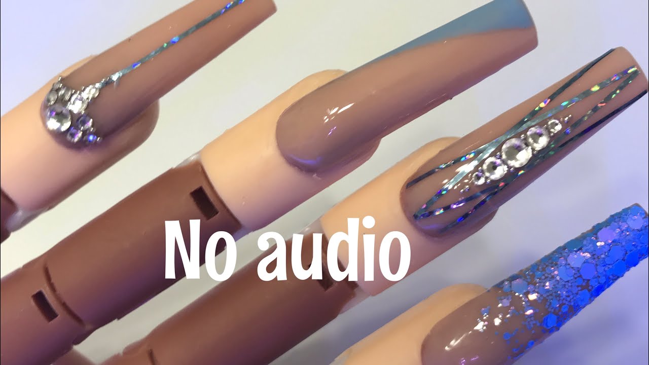 No sound/ audio | Easy beginner nail tech tutorial | New Year 2021 nail ...