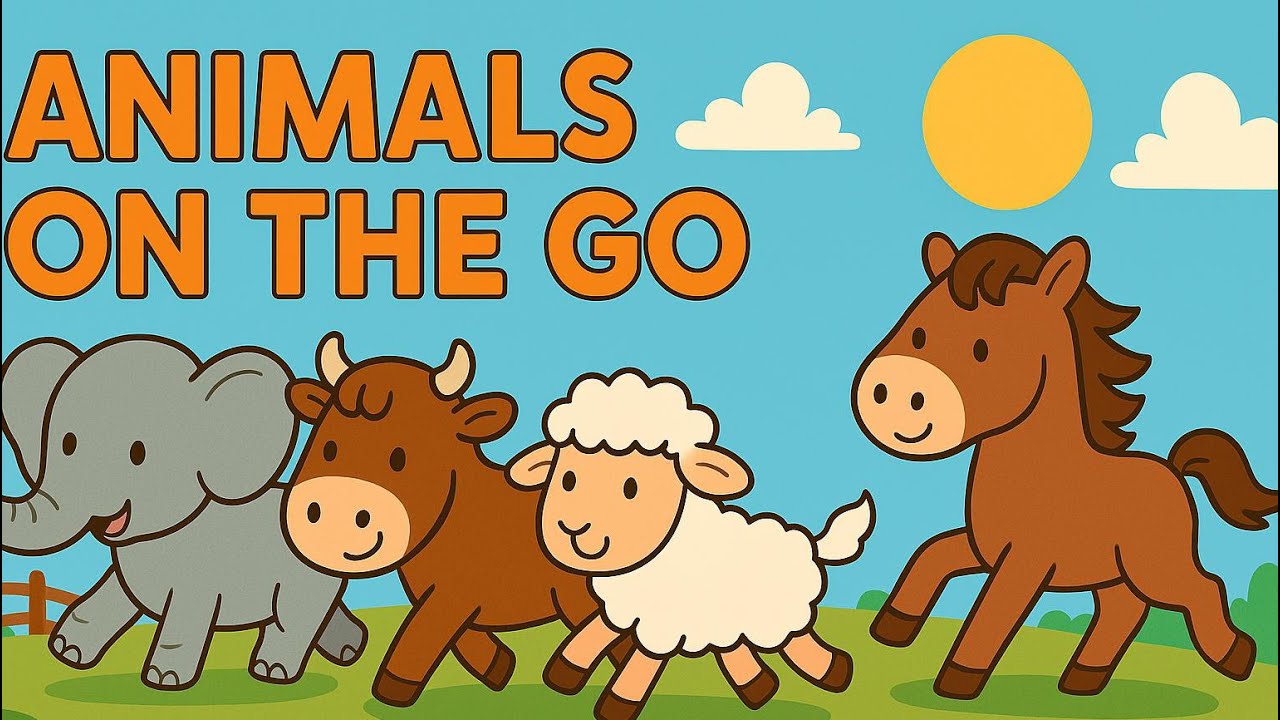 Animals on the Go | Fun Animal Song for Kids. - YouTube