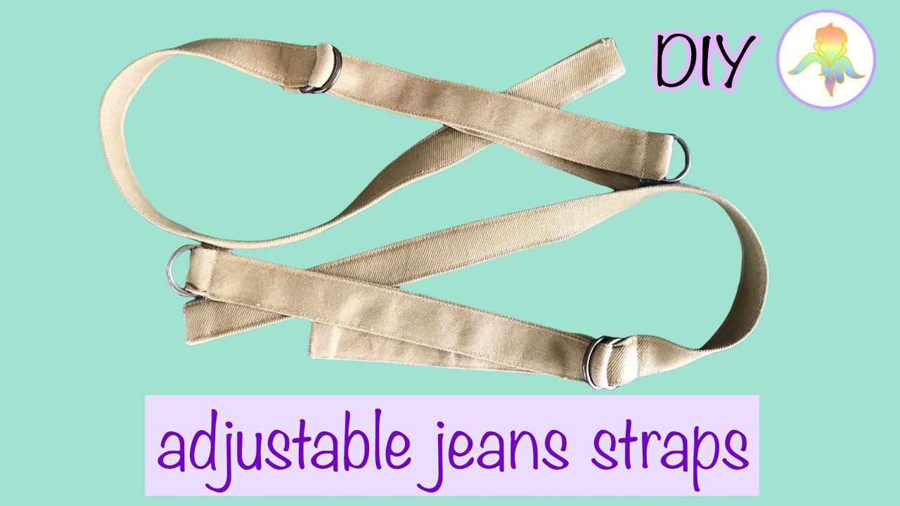 DIY adjustable jeans straps for backpack - YouTube
