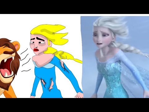 Frozen 2 Elsa funny Drawing memes -Try not To laugh - YouTube