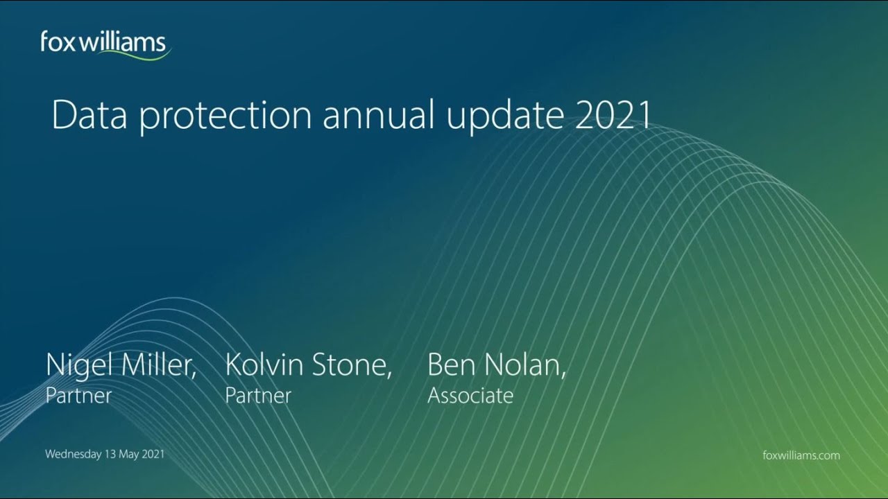 Data protection annual update 2021 - YouTube