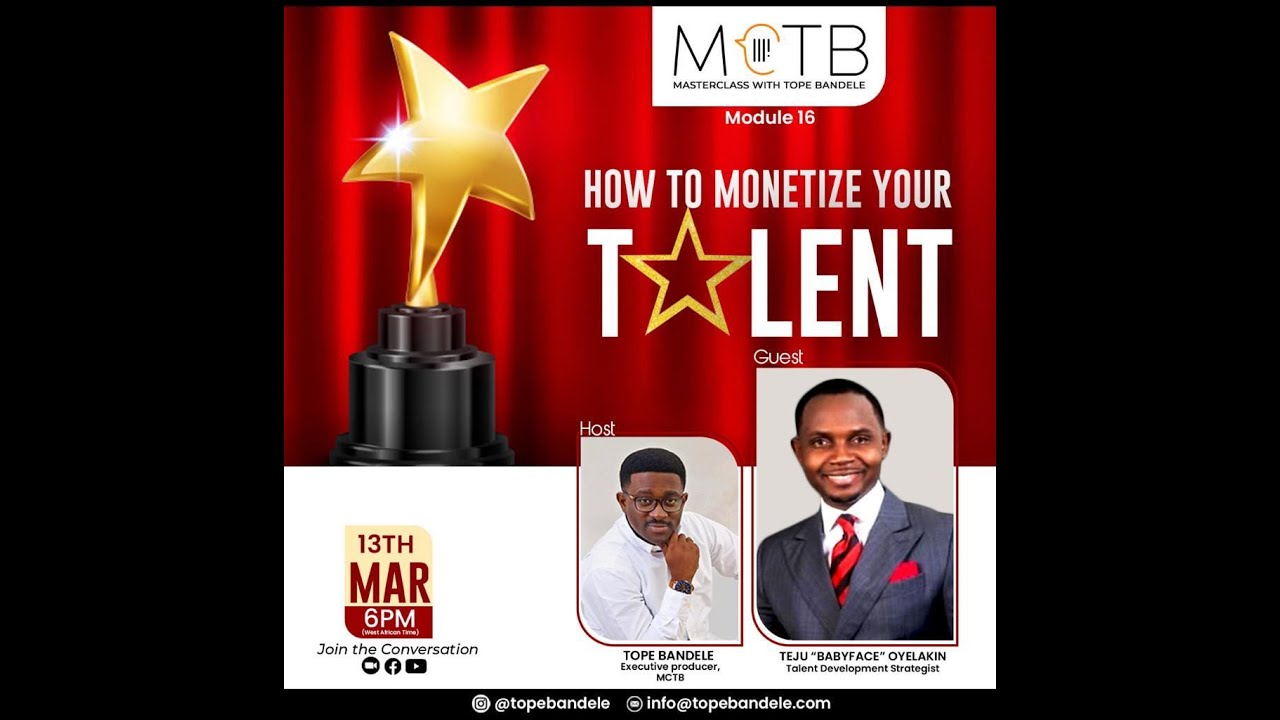 MCTB Module 16: How to Monetize your Talent - YouTube