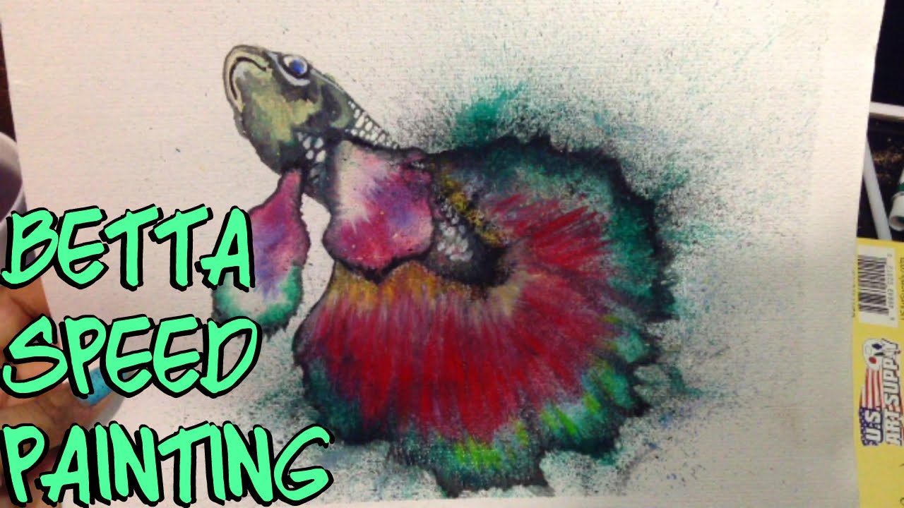 betta fish watercolor art speed painting - YouTube