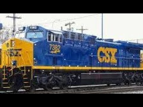 CSX 7283 Mid DPU CSX 7423 Auto Rack Eastbound - YouTube