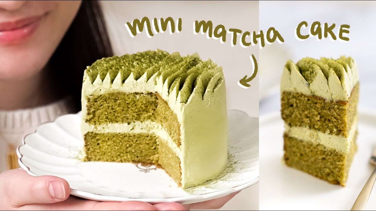 make a single serving matcha cake! - YouTube