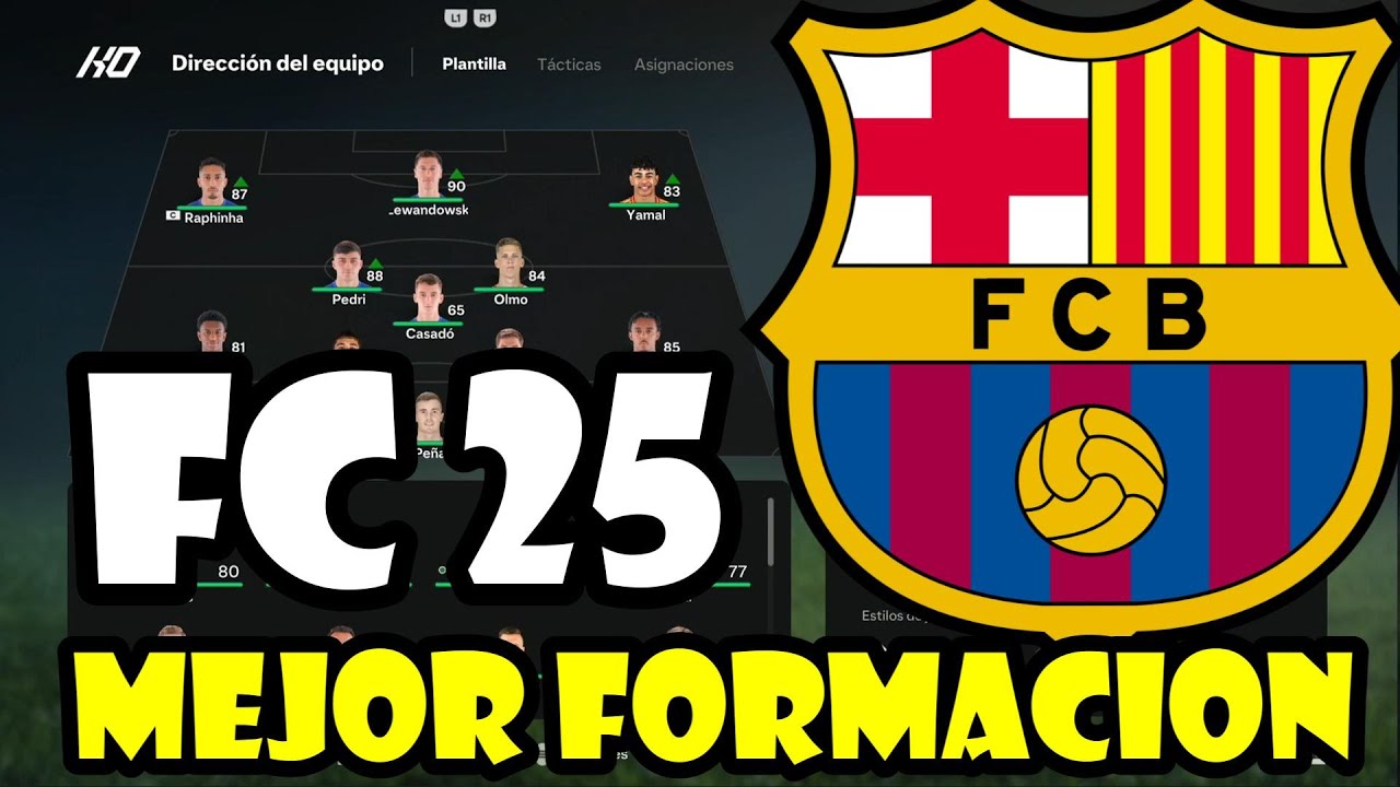 La Mejor Formacion para el FC BARCELONA en EA Sports FC 25 (FIFA 25) ️ ...