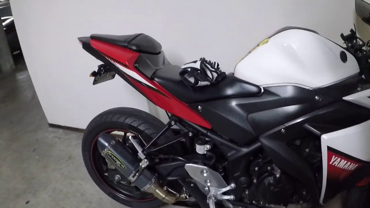 Yamaha R3 Anodizing Racing Exhaust. - YouTube