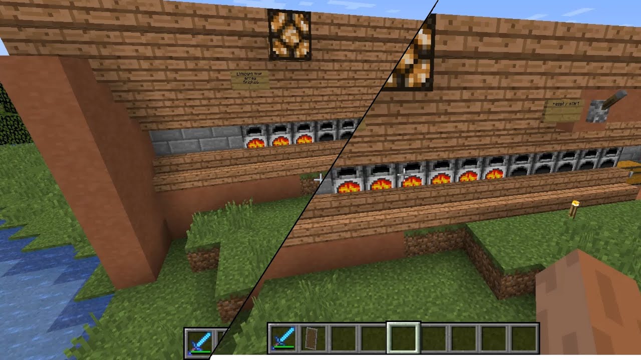 Minecraft 1.15 - Efficent furnace array - YouTube