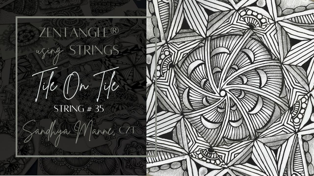 Tile on Tile String #35 a tutorial with tangle FASSET - YouTube