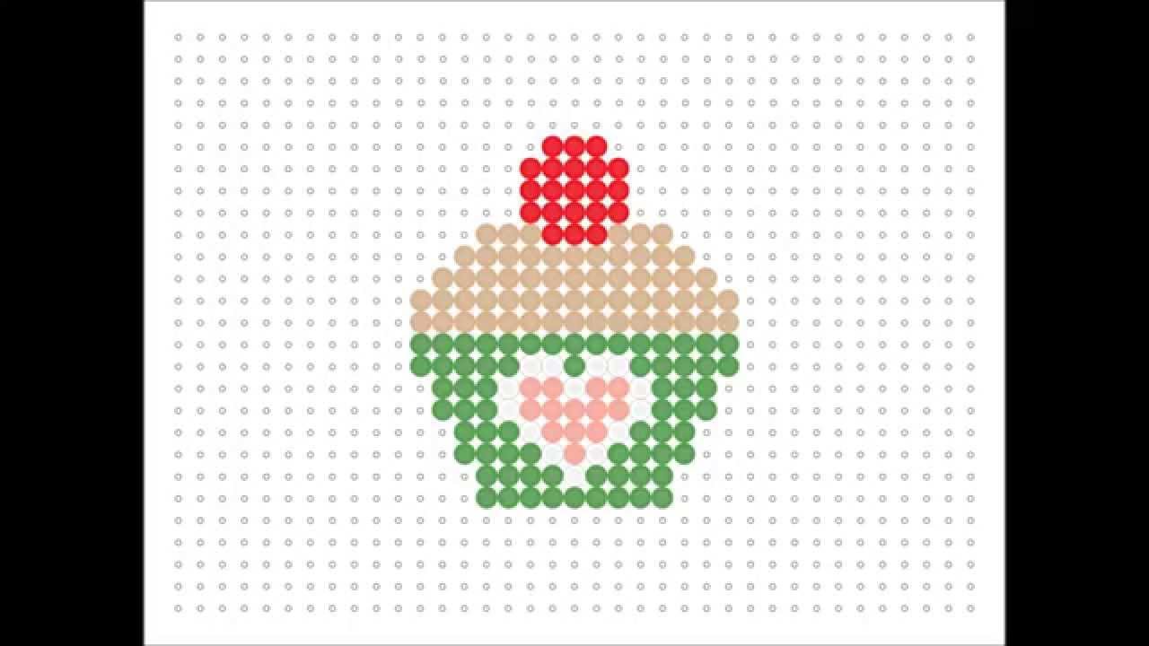 Hama Bead Heart Cupcake (Cake Series #14) - YouTube