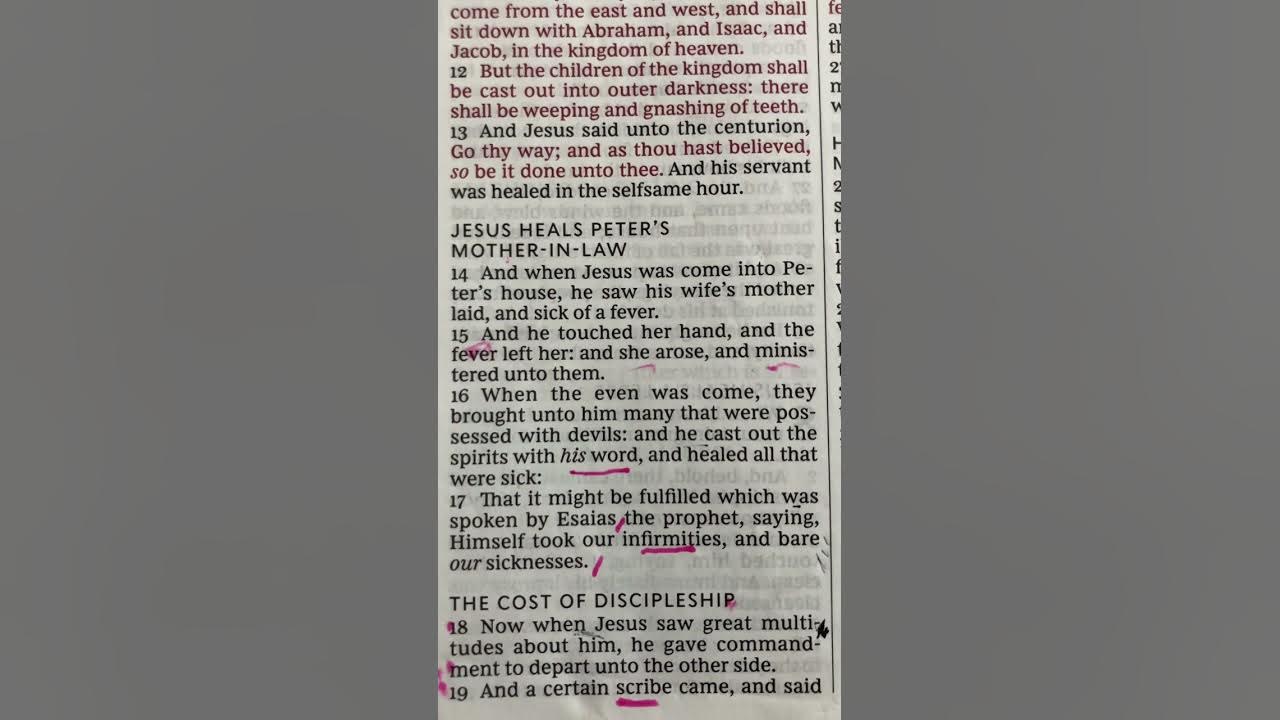 The gospel according to Matthew chapter 8 KJV - YouTube