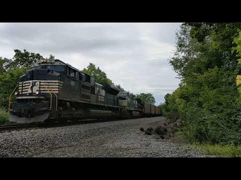 Norfolk Southern Coal Train w/ DPU and a Couple SD70's - YouTube